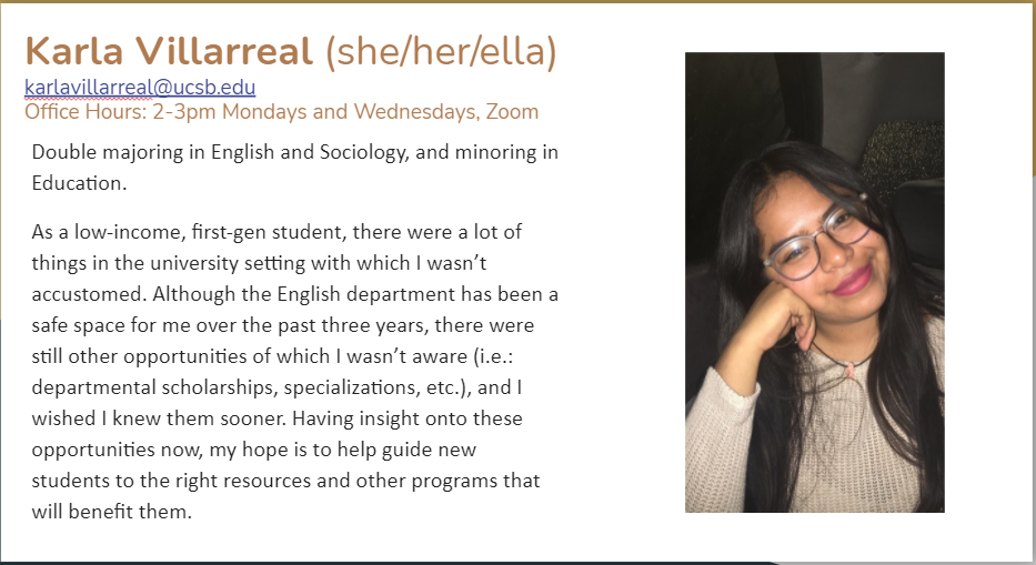 The English Peer Mentoring Program | UCSB English Department