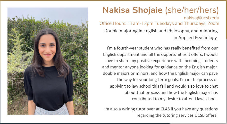 The English Peer Mentoring Program | UCSB English Department